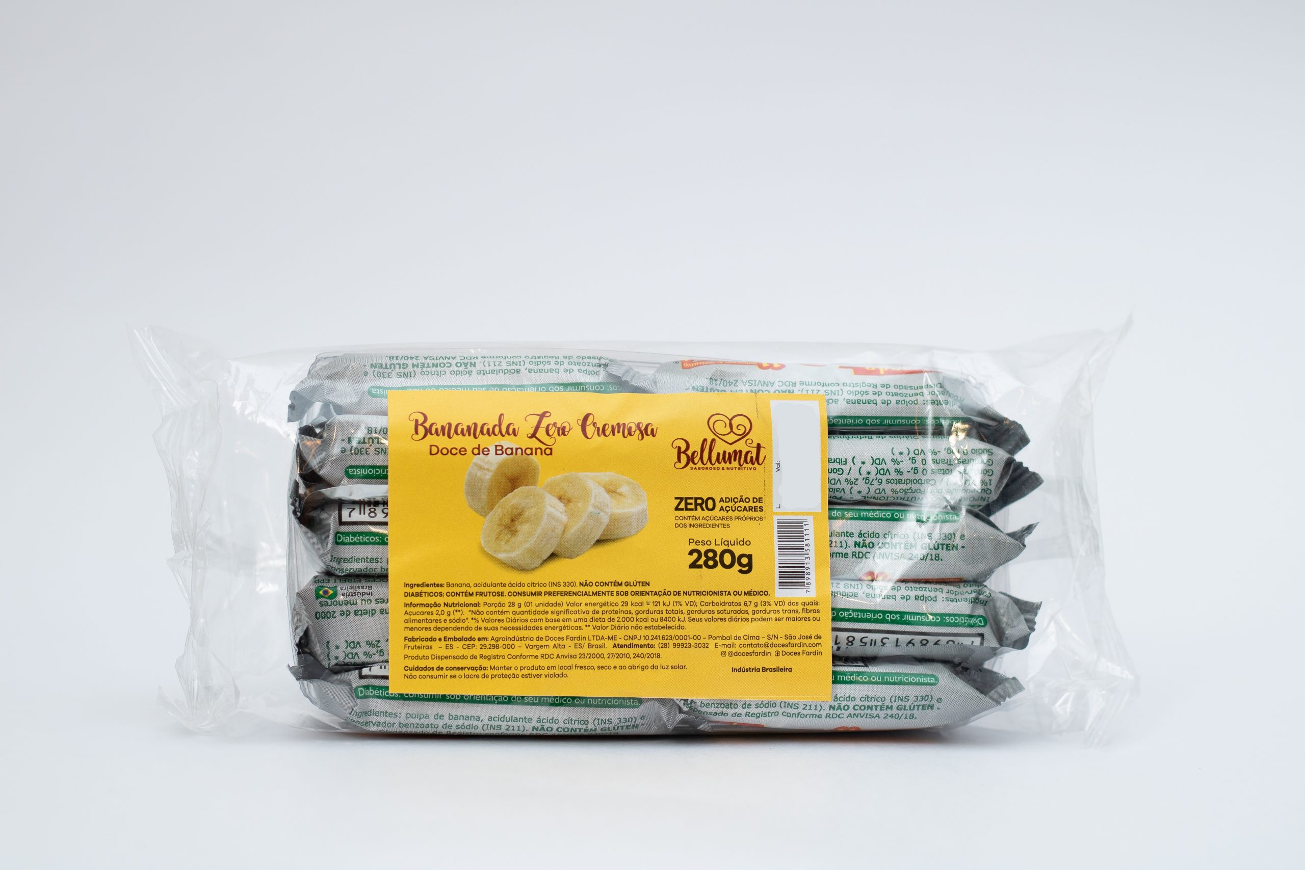Bananada Zero Cremosa Tradicional 280g Fardin Doces E Produtos De