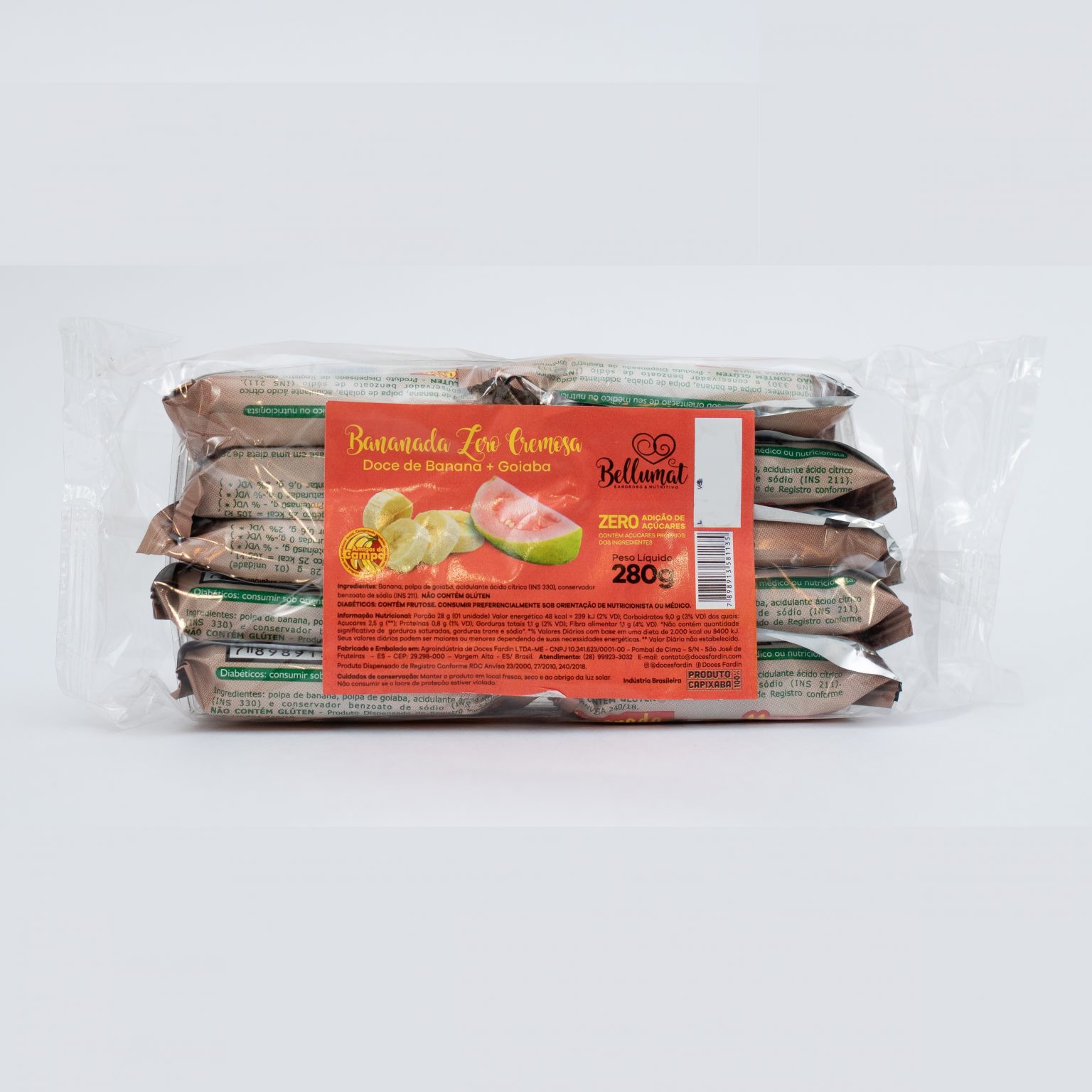 Bananada Zero Cremosa Goiaba 280g Fardin Doces E Produtos De Banana